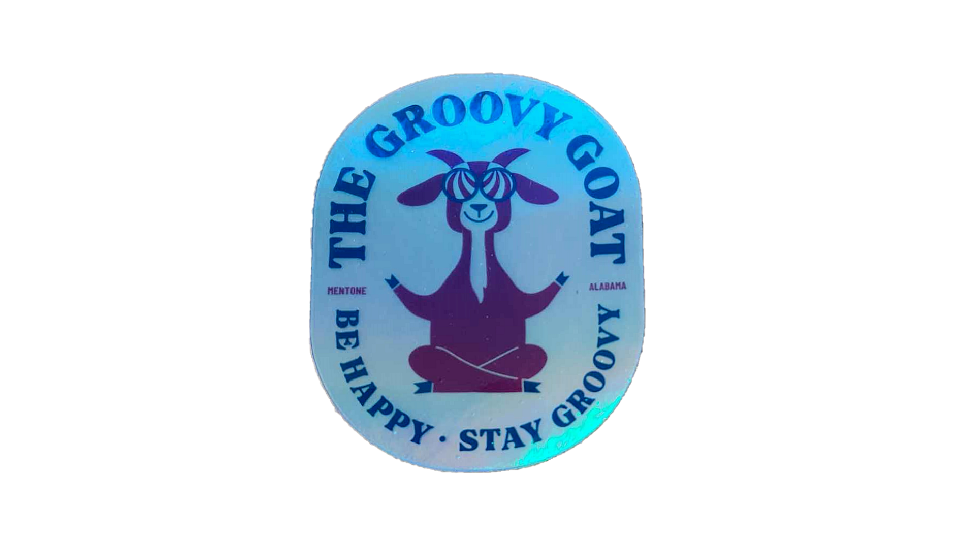 Holographic Oval Sticker – The Groovy Goat